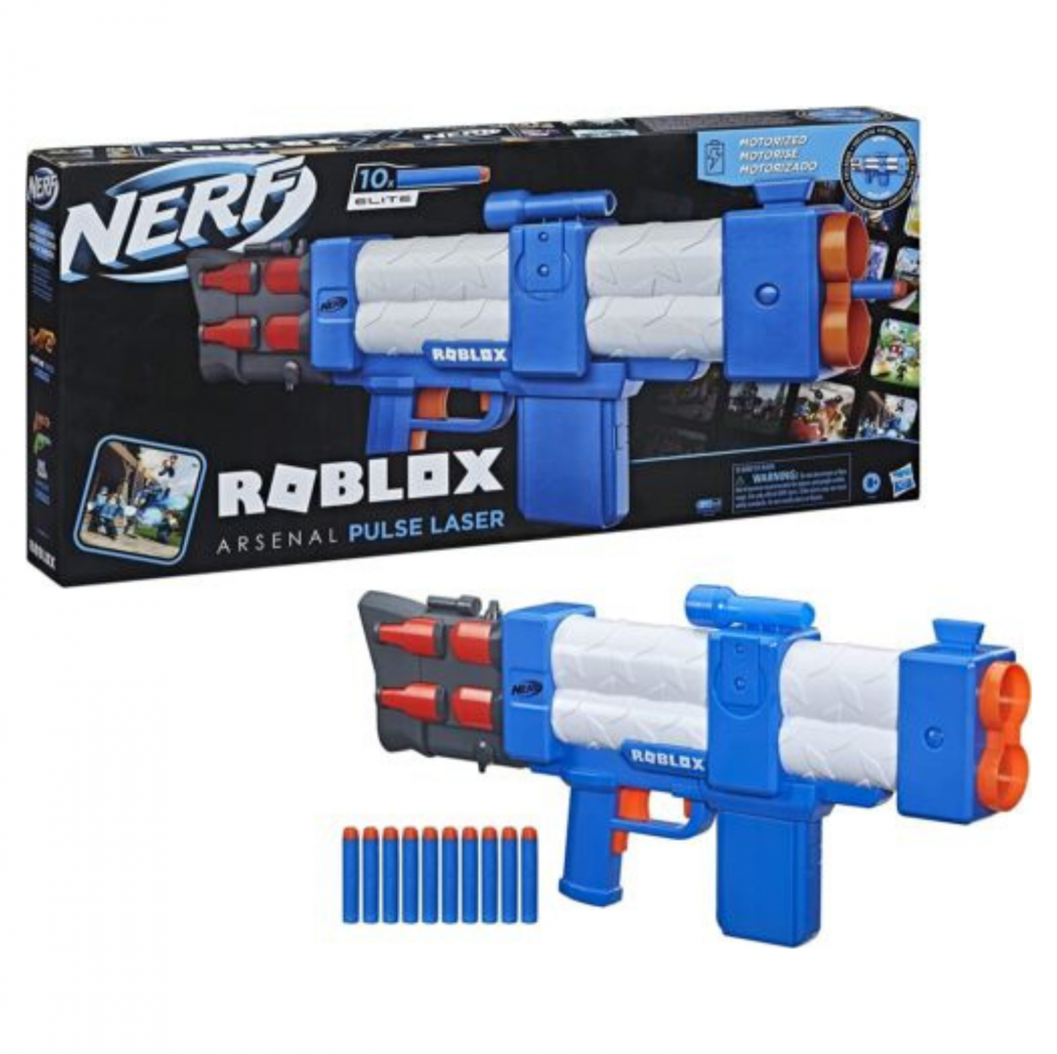 Nerf Roblox Arsenal Pulse Laser Motorized Dart Blaster Includes 10 ...